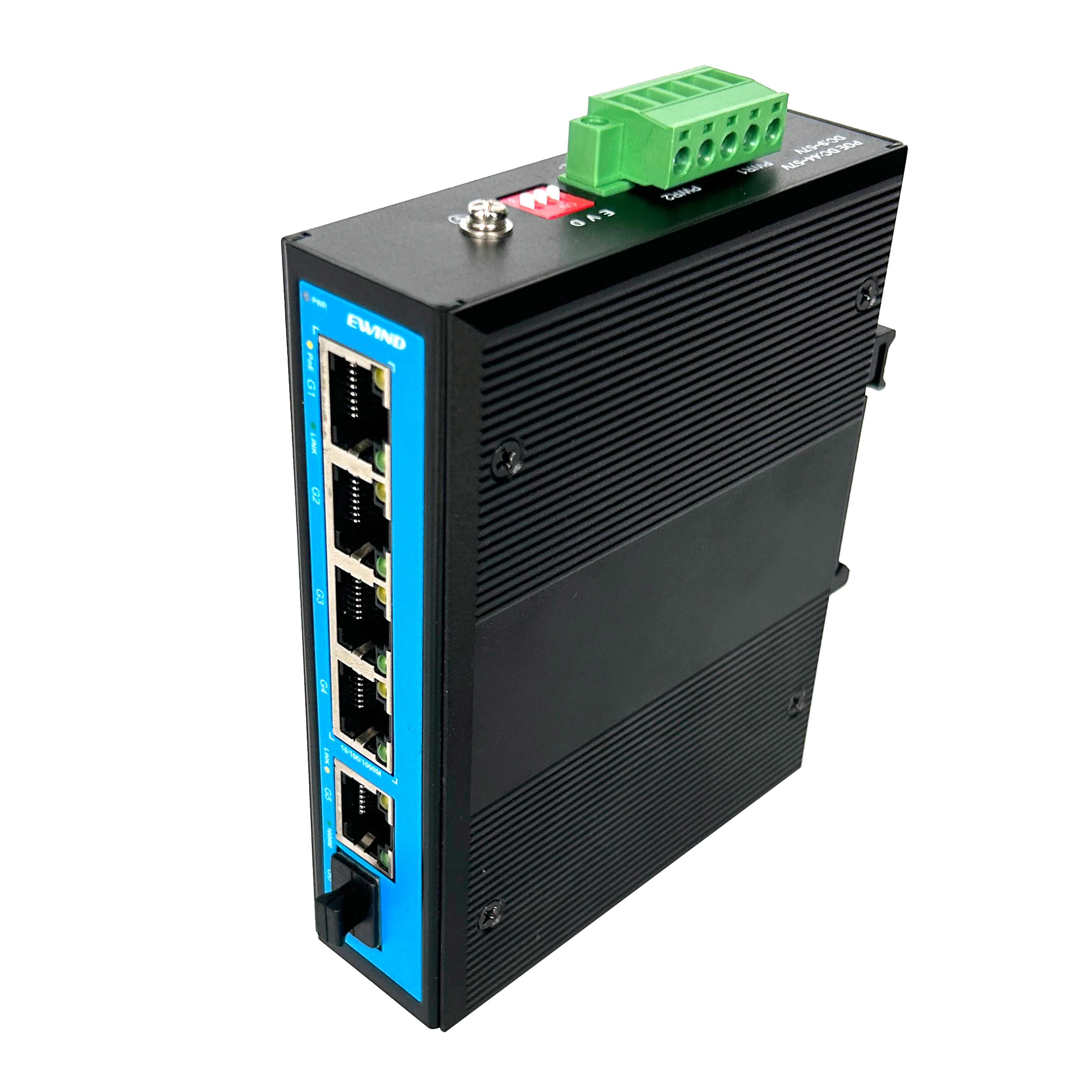 6 Port Industrial Network Switch Unmanaged 10/100/1000m Gigabit ...