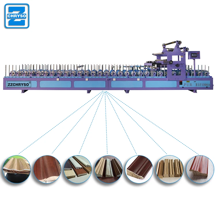Wood Frame Making PVC Profile Wrapping Machine by ZZCHRYSO
