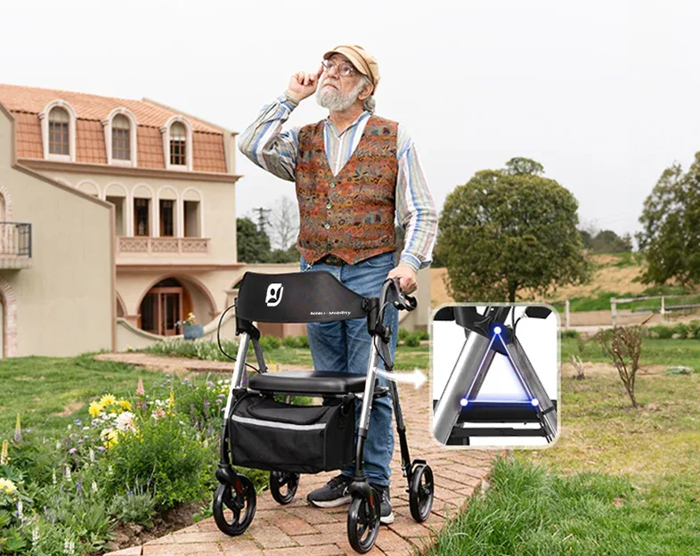 Custom Folding Steel Walking Assist Device for Elderly