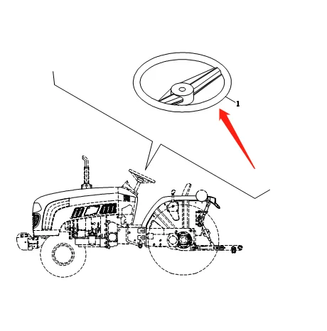 Te250.401g Steering Wheel Assembly for Foton Lovol Tractors