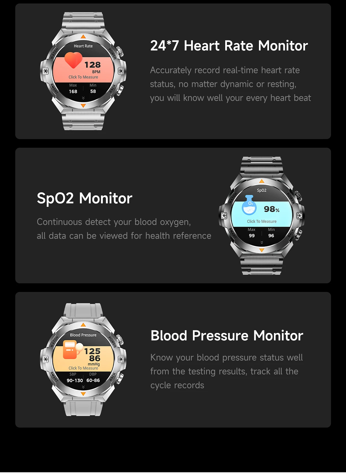 2025 Men Smart Watch D01 - Custom Watch Faces & Health Management