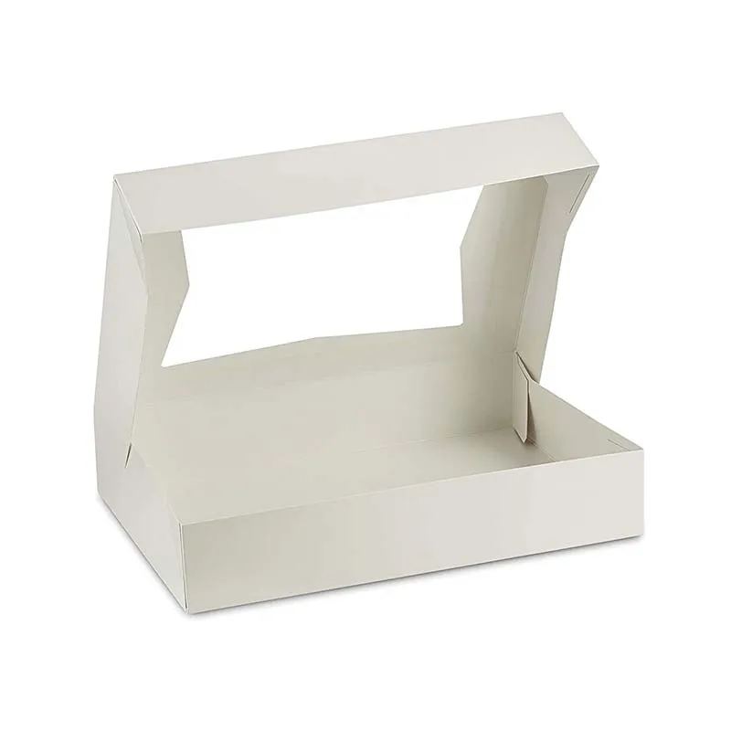 White Box Bakery Boxes With Window Pastry Kraft Paper Boxes For Pastry ...