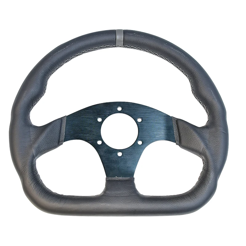 Custom D Shape Steering Wheel - 350mm, 6 Bolt Sport Car