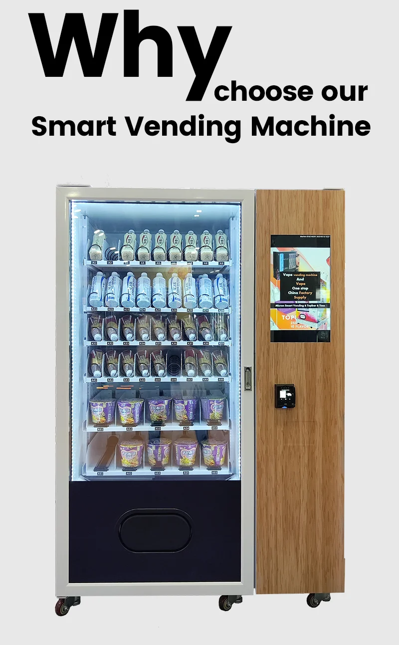 Smart 24 Hours Self Service Automatic Milk Snack Drink Vending Machine ...