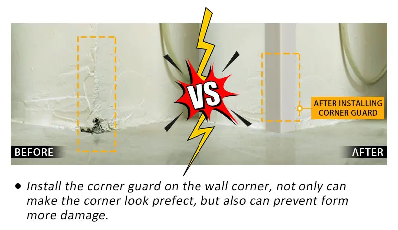 Heavy Duty Wall protection PVC Plastic White PVC Outside Corner Guard ...