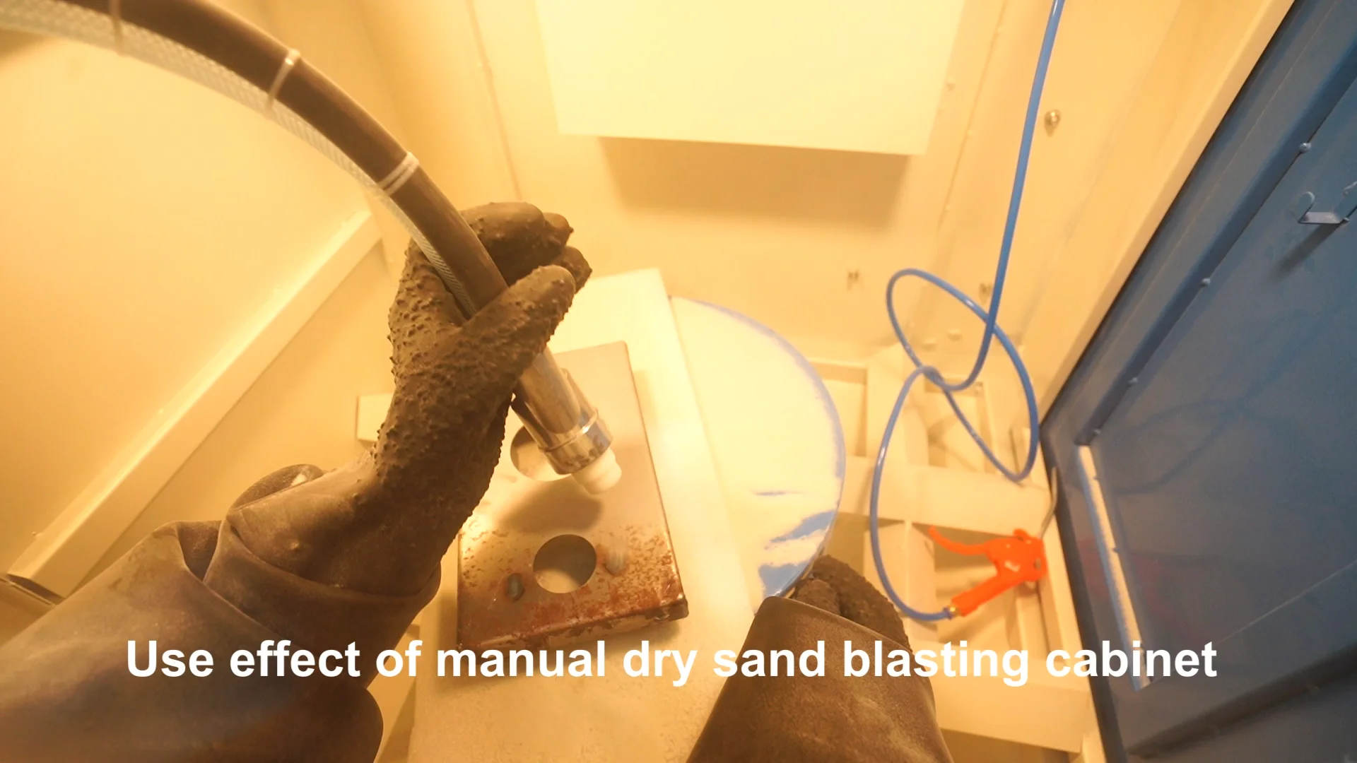 Industrial Sandblaster Cabinet Manual Sand Blasting Machine - Buy ...