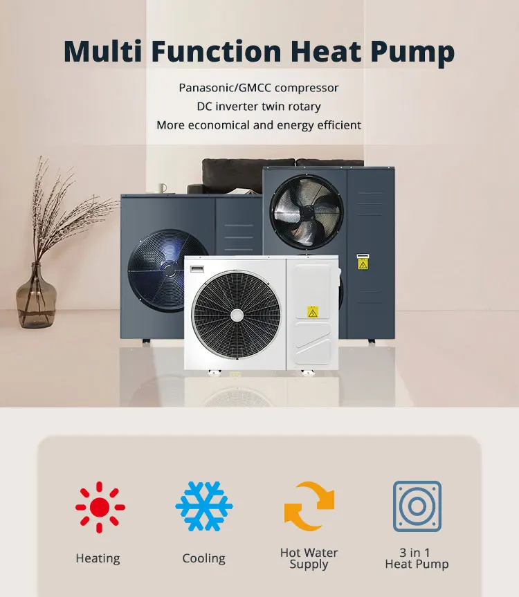 GRAT High Quality R32 DC Inverter Heating Cooling Hot Water Heater Home ...