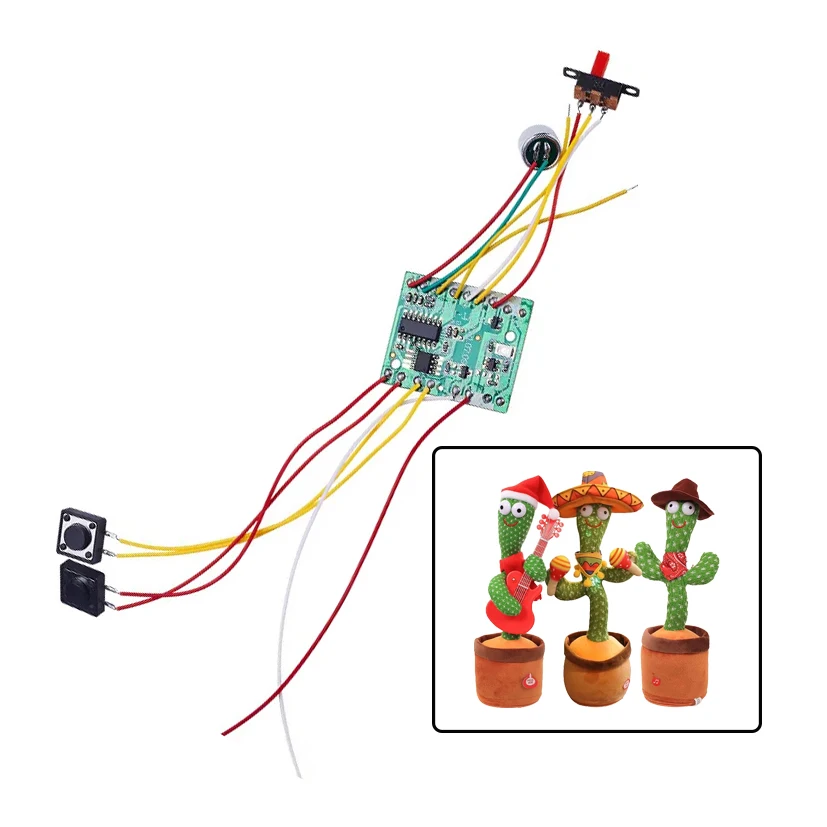 KYK Customized Smart Dancing Cactus PCB Electronic Music Toy Circuit ...