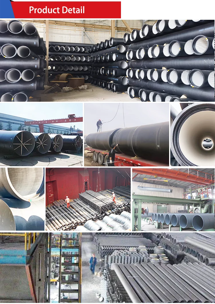 Ductile Cast Iron Pipe DN80 to DN1200 Municipal Industrial and Mine ...