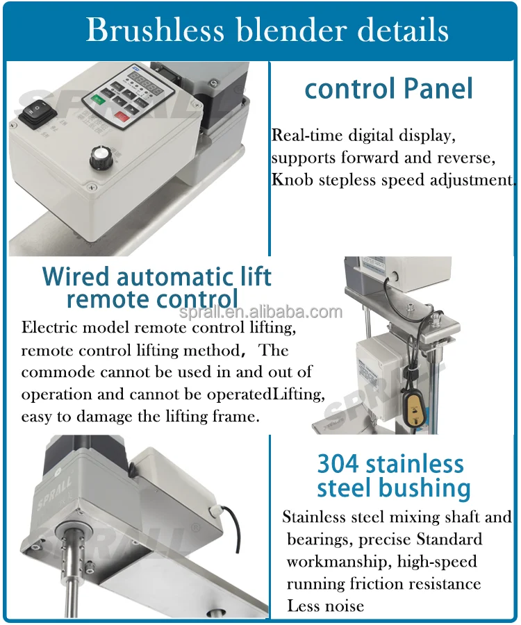 SPRALL Industrial Liquid Mixer - Efficient & Safe Agitation