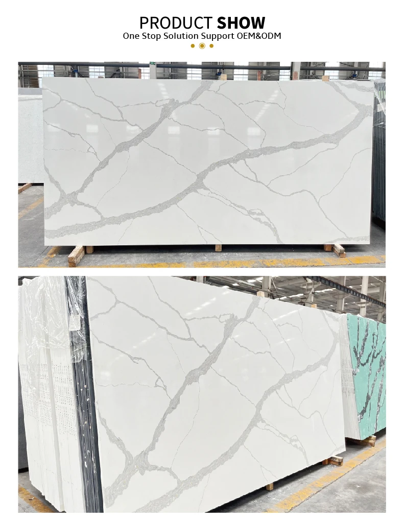 Horizon Modern White Artificial Engineered Marble Acrylic Sheet Quartz ...