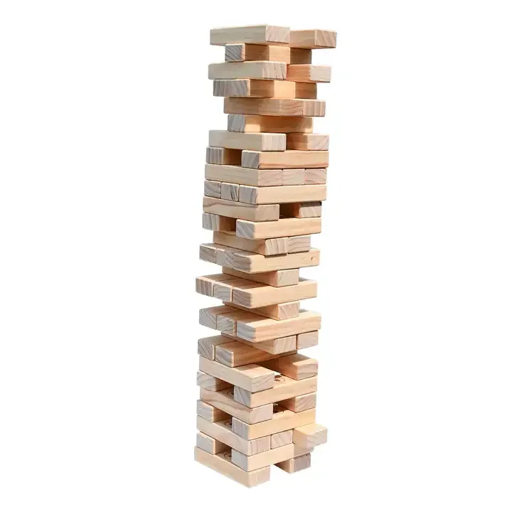 Custom Wooden Giant Janga Blocks Tower Janga Grande Rainbow Pink Etc ...