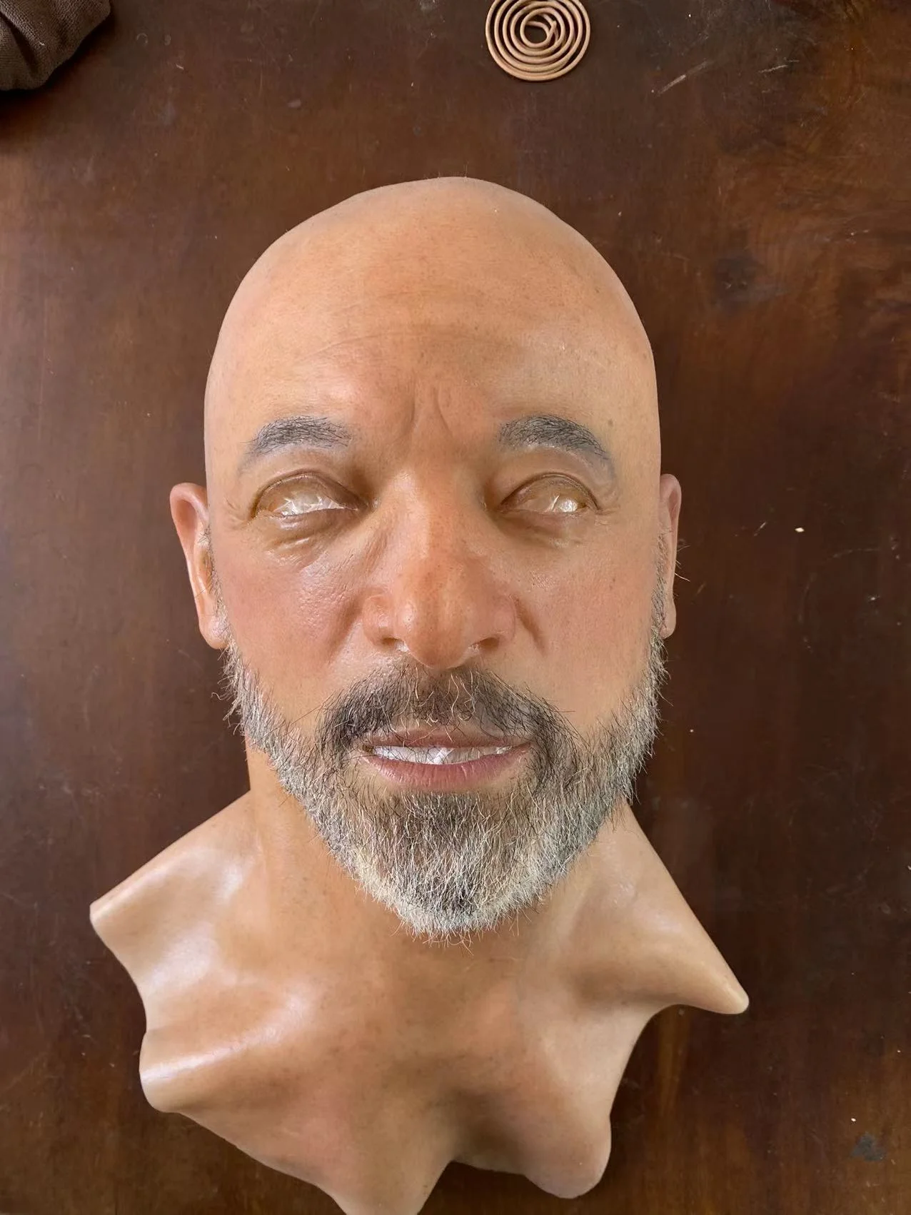 Custom Full Head Bareheaded Old Man Headgear Cosplay Silicone Mask