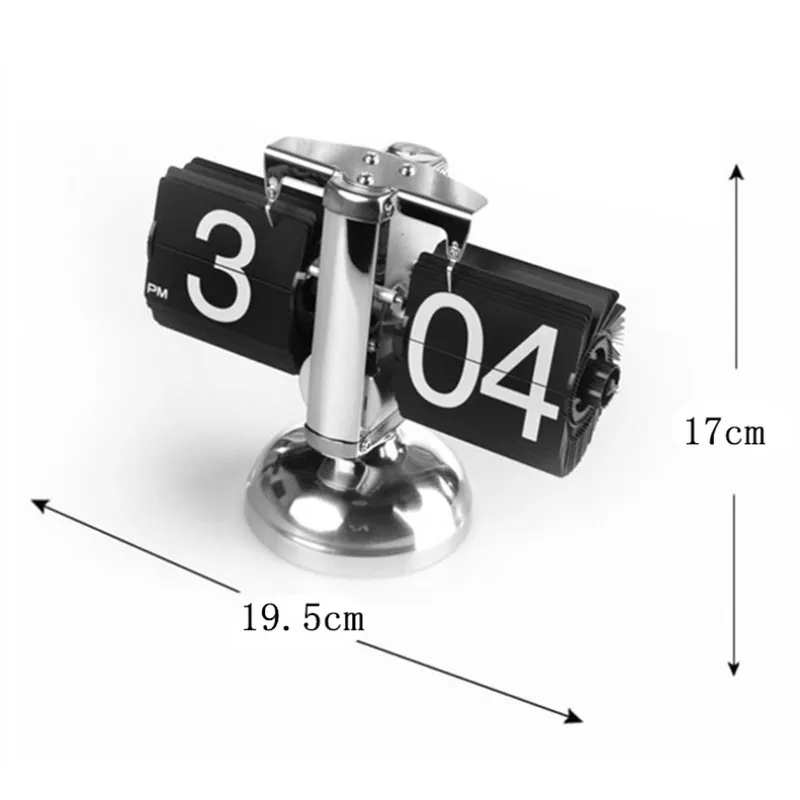 Simple Office Table Clock - Retro Flip over Design