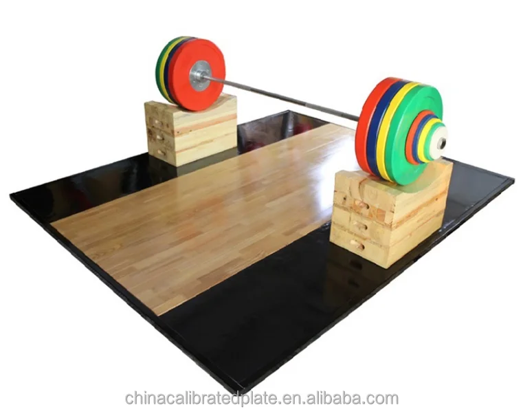 Gym Weight Lifting Rubber Platform Wood Competition Weightlifting ...