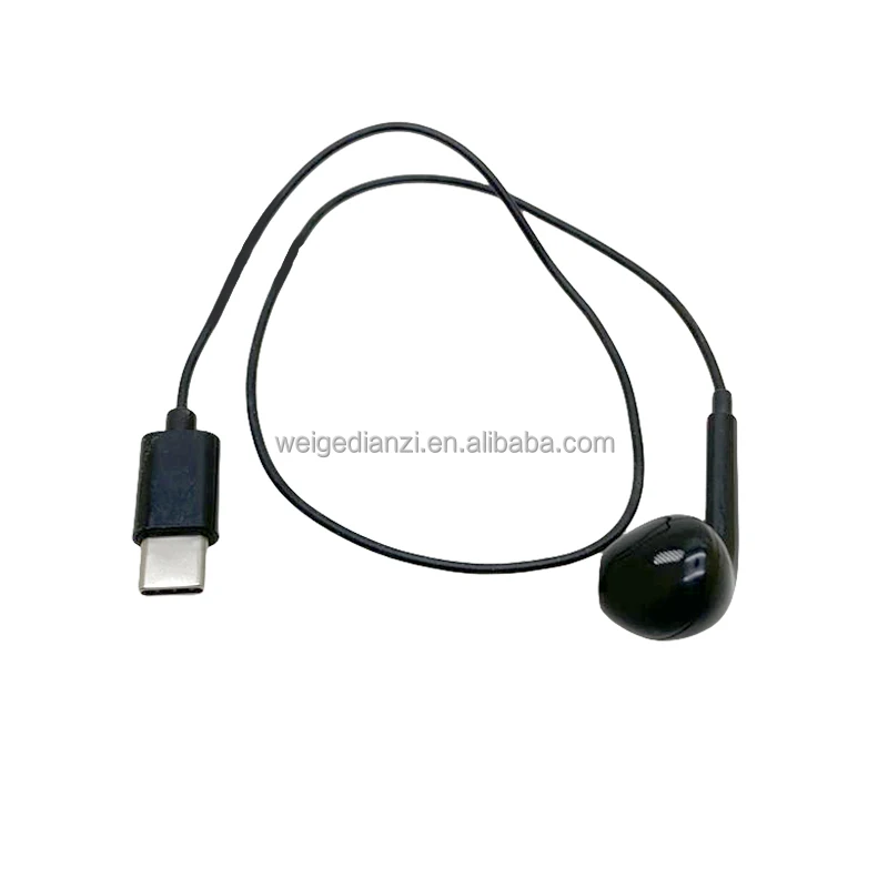 Type-c One Ear Disposable Mono Earphones Single Side Tour Guide Wired ...