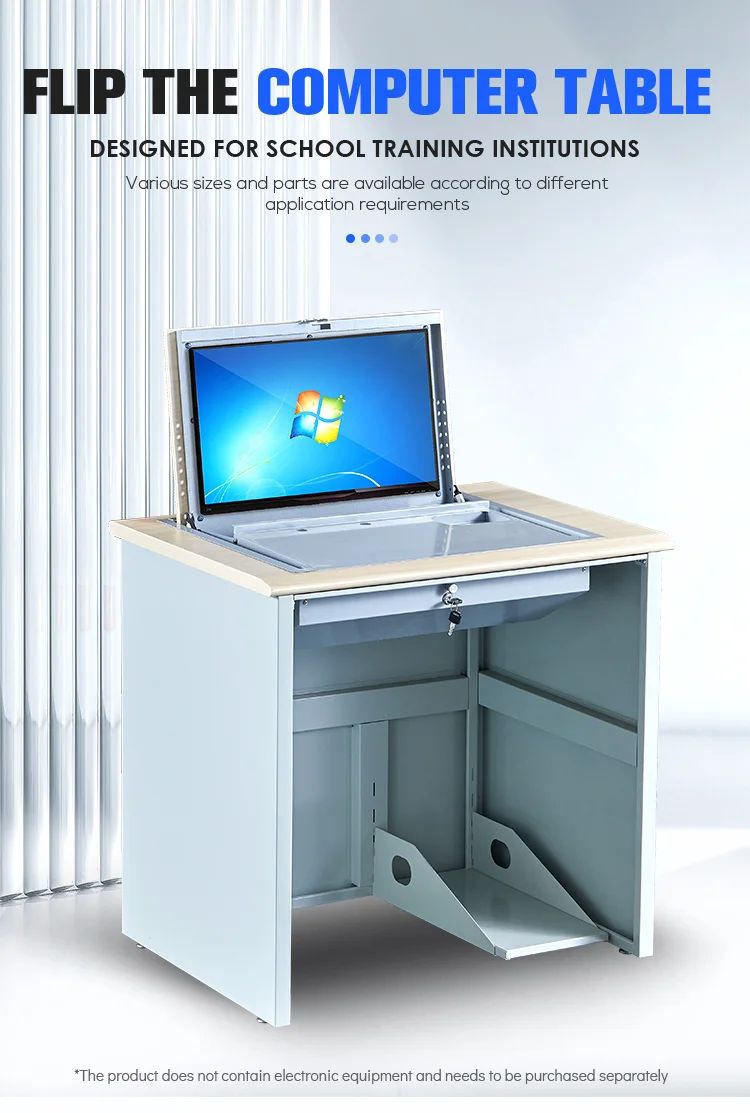 Hot Sale Factory Direct Classroom Flip Top Lockable Computer Desk Table ...