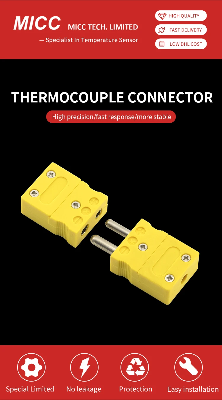 Thermocouple Plugs Type K - Reliable Temperature Connectors