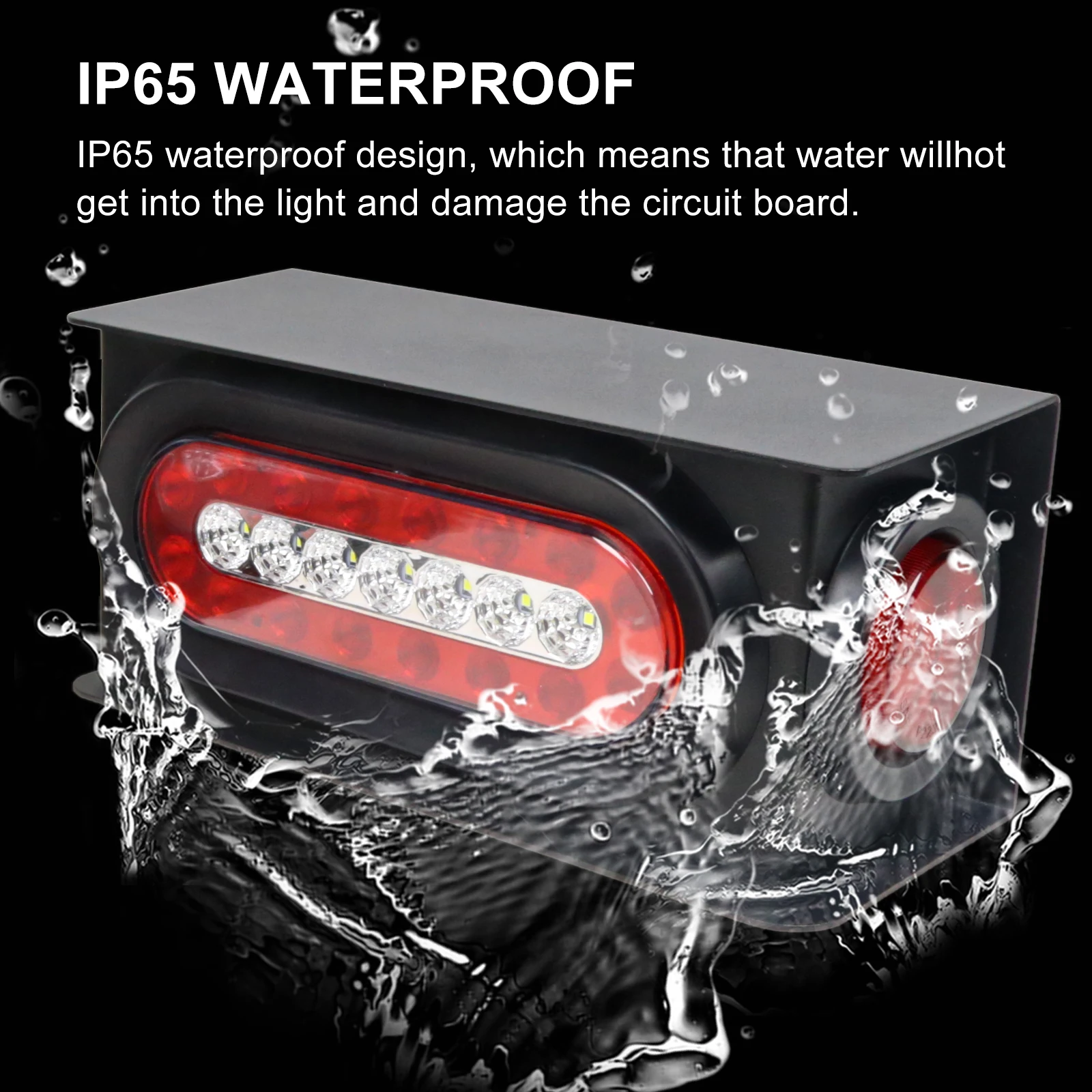 New Universal Pair Steel Trailer Light Boxes Housing Kit with 6\" Oval ...