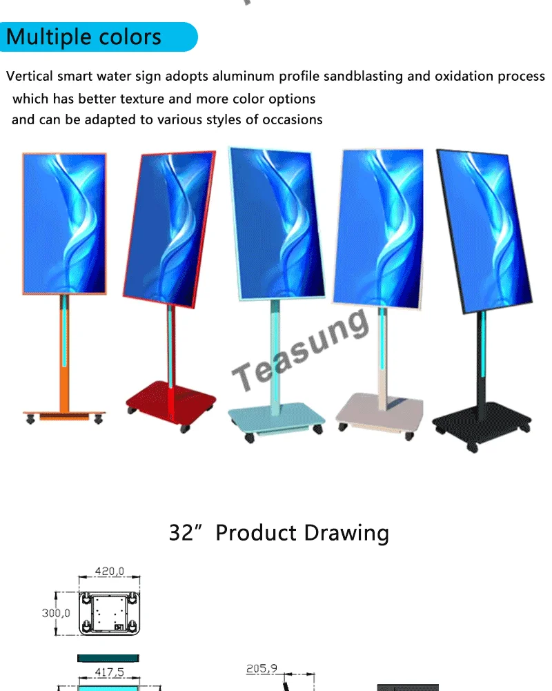 Custom-made LCD Smart Screens Kiosk 32inch for Advertising