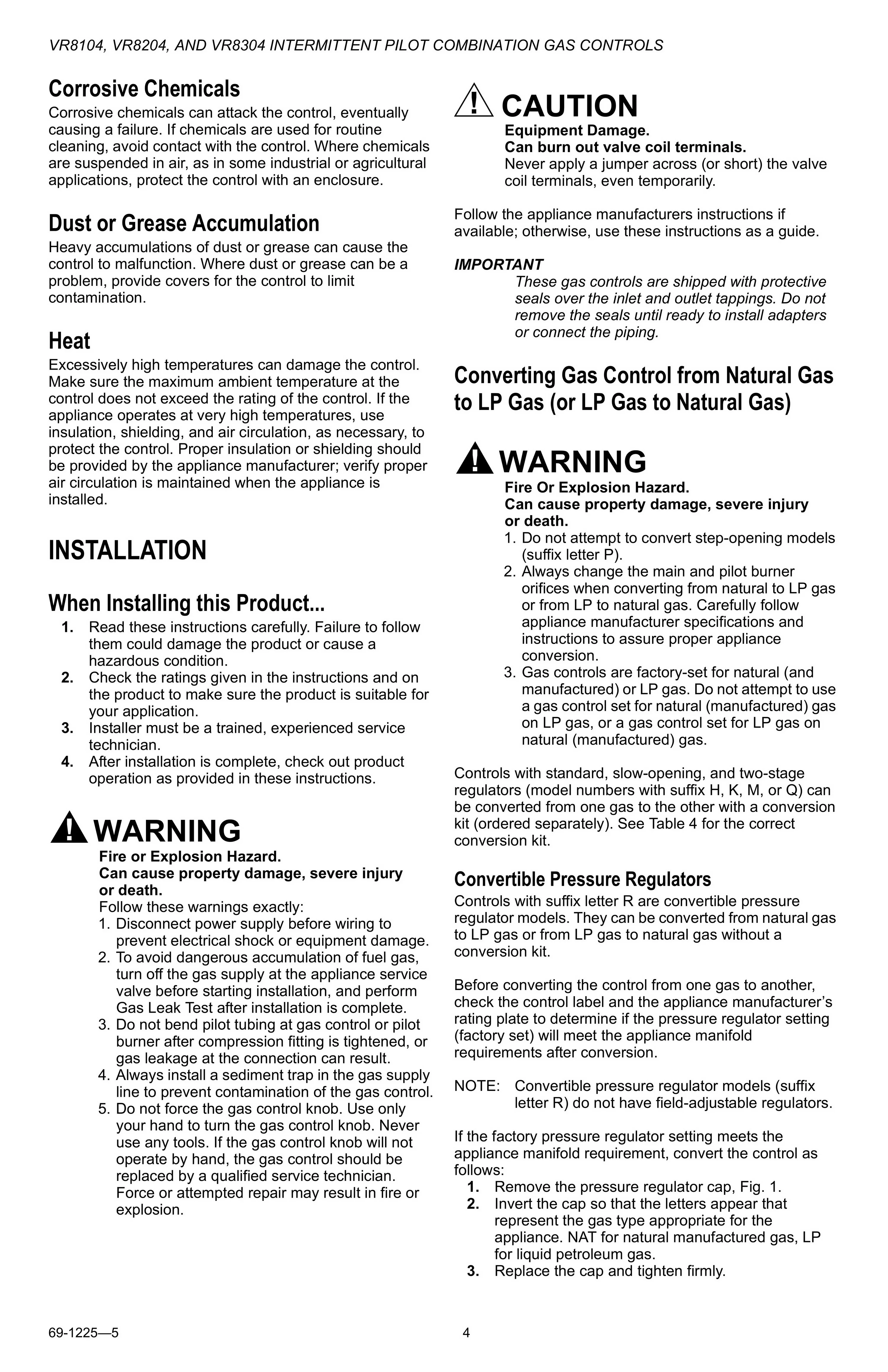 Resideo VR8104, VR8204, and VR8304 Gas Controls - Reliable Performance