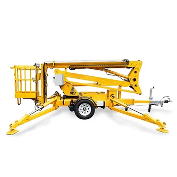 Hydraulic 12m Towable Telescopic Boom Lift Cherry Pickers For Aerial ...