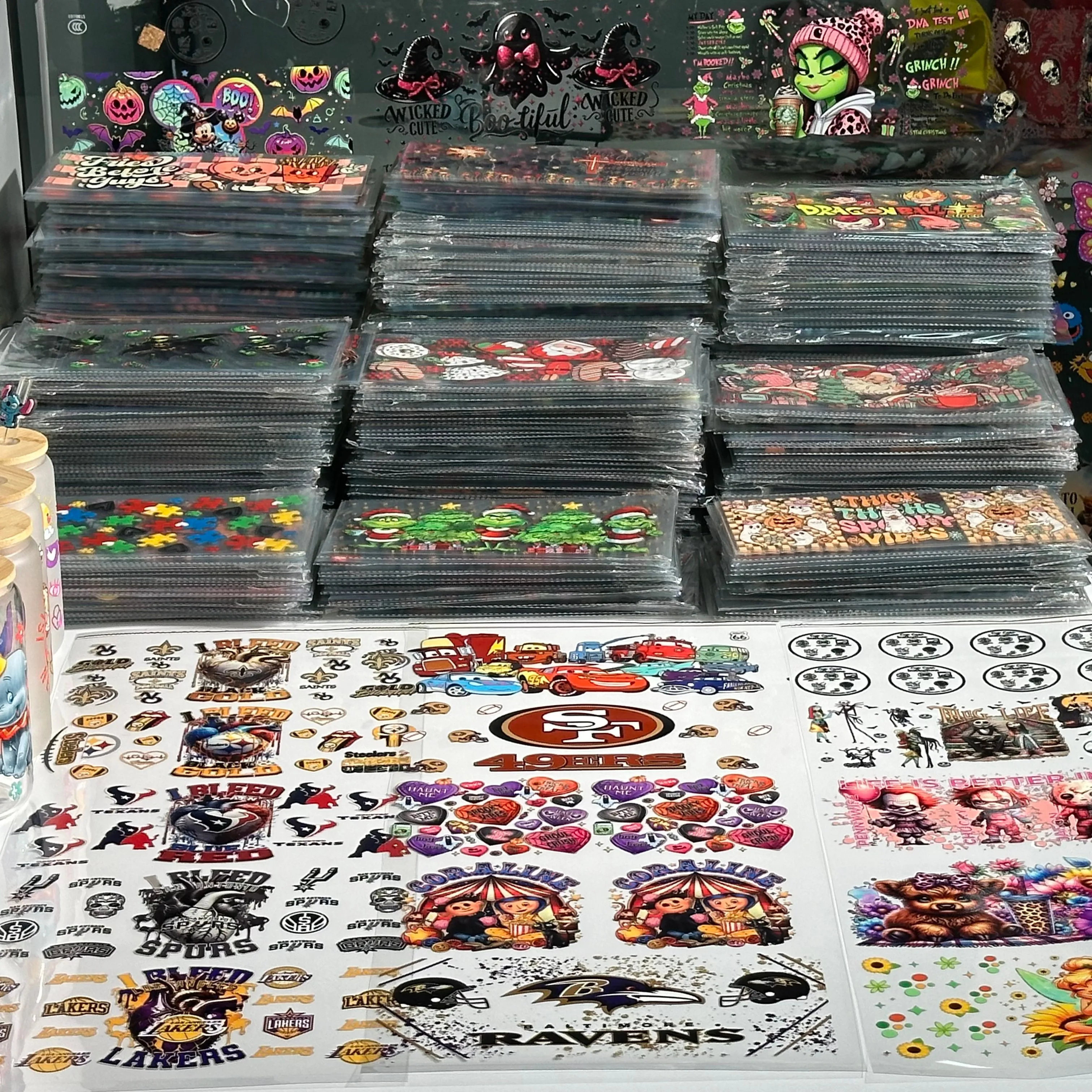 Factory Wholesale 2025 Senior Custom 3D UV DTF Bottle Stickers 16OZ UV ...