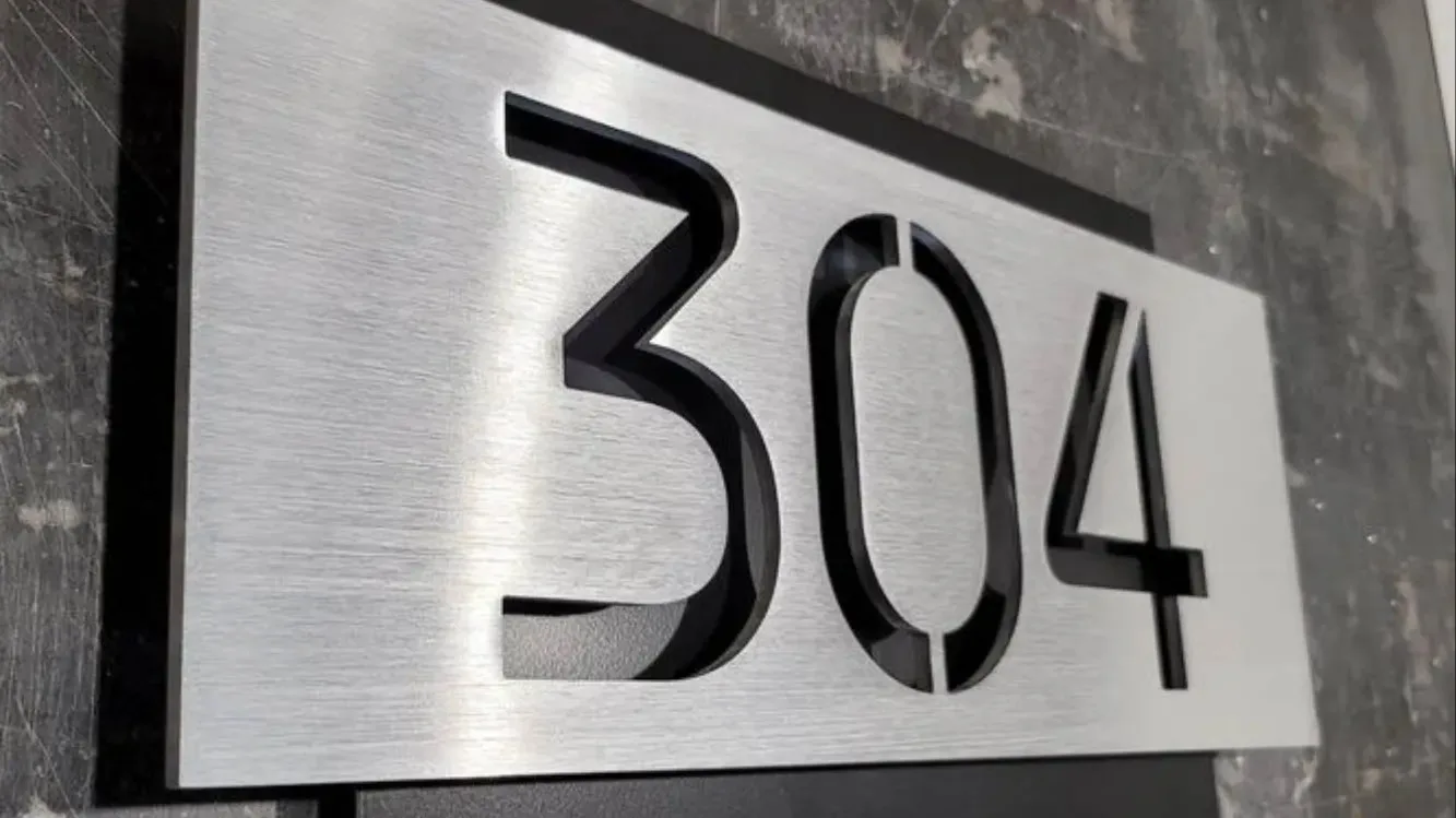 Buoyant Logo Luxury Led House Numbers Pvc And Acrylic Metal Room Number ...