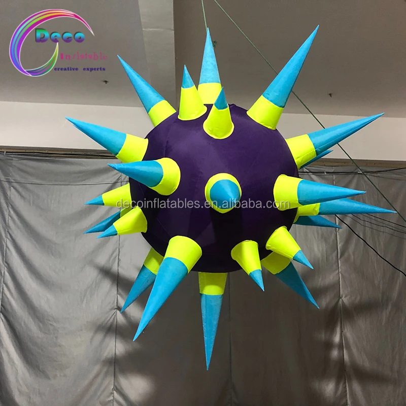 Custom Inflatable nightclub decorations Inflatable stars with LED light ...