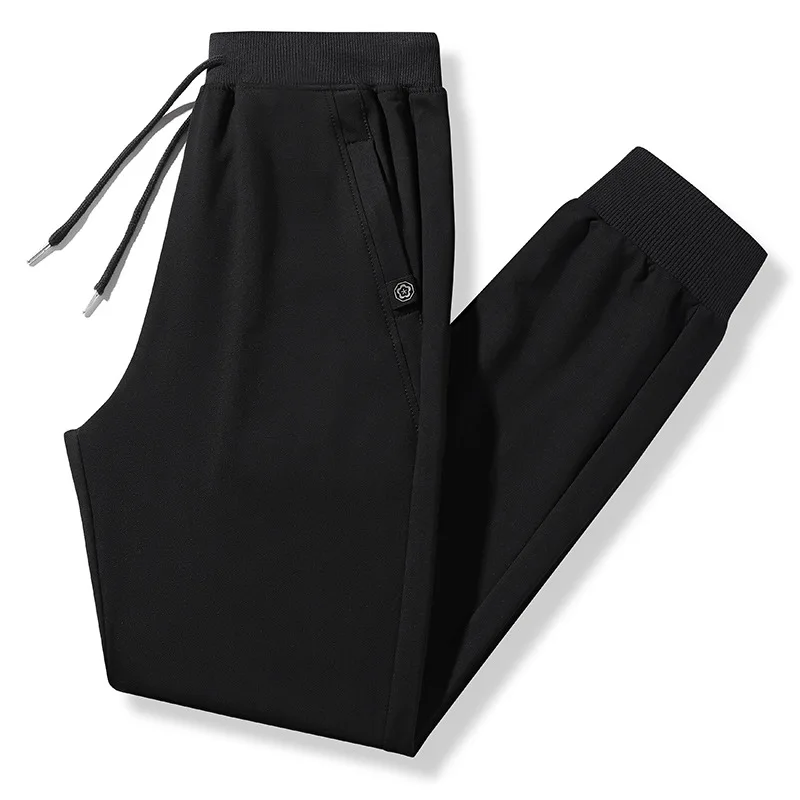 M-8XL Plus Size Men Jogger Pants - Solid Black & Tapered