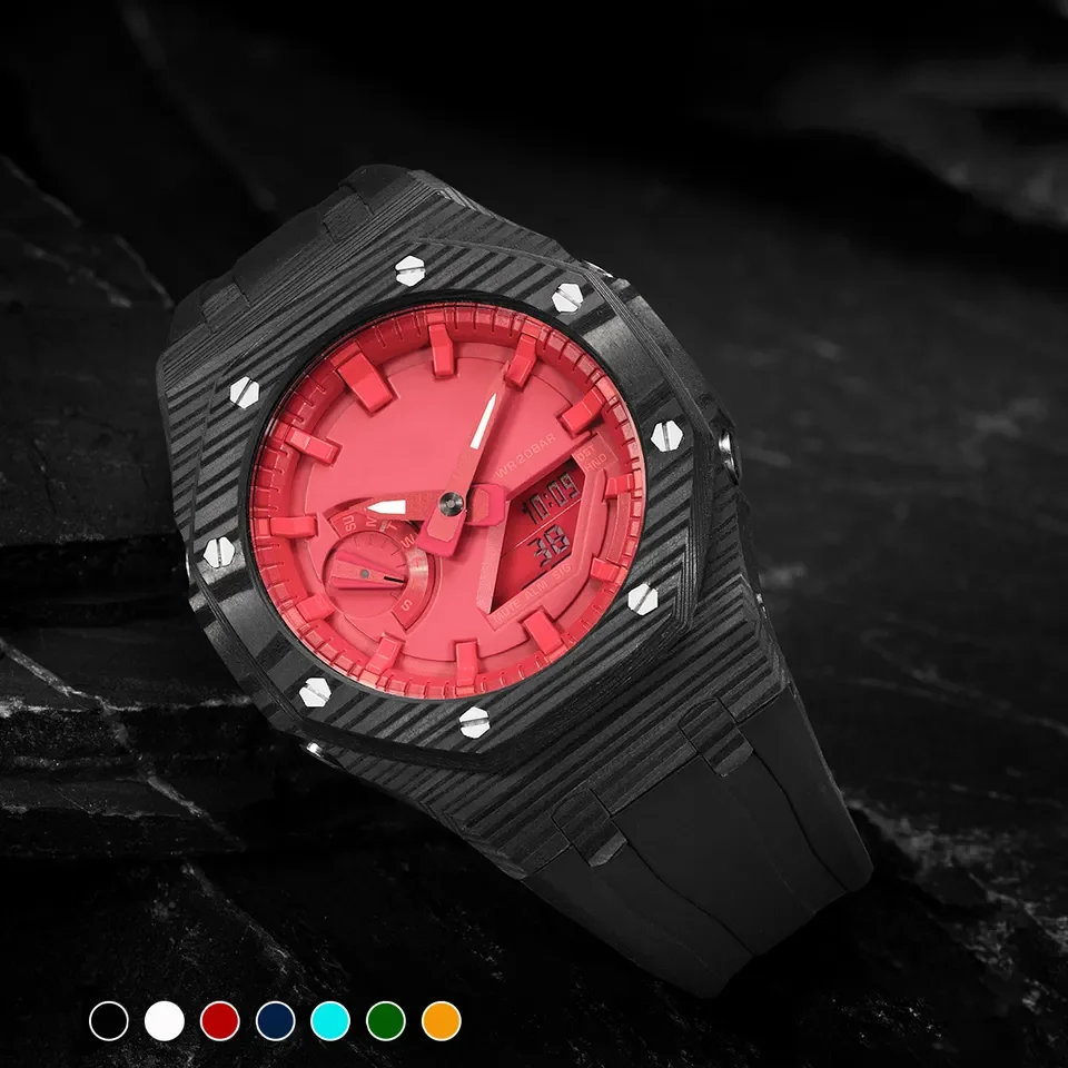 Casioak Luxury Carbon Fiber Mod Kit For Ga2100 Ga2100 Ga2110 Watch ...