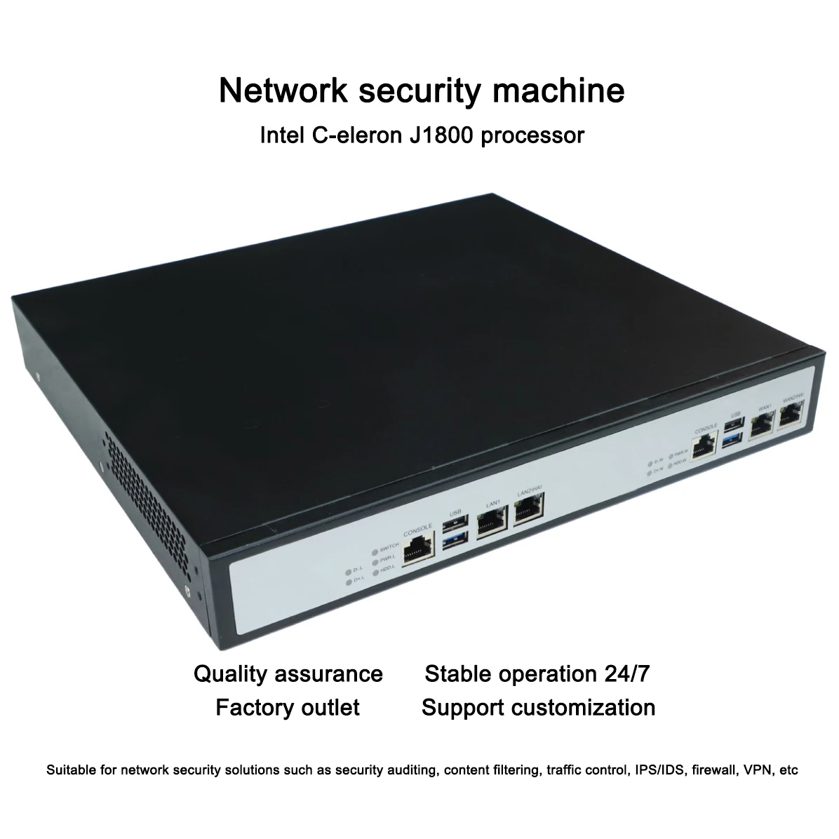 Industrial Pc 1u Power Amplifier 2024 Pfsense Ipc C-eleron J6412 Cpu Soft Router Audit Content ...