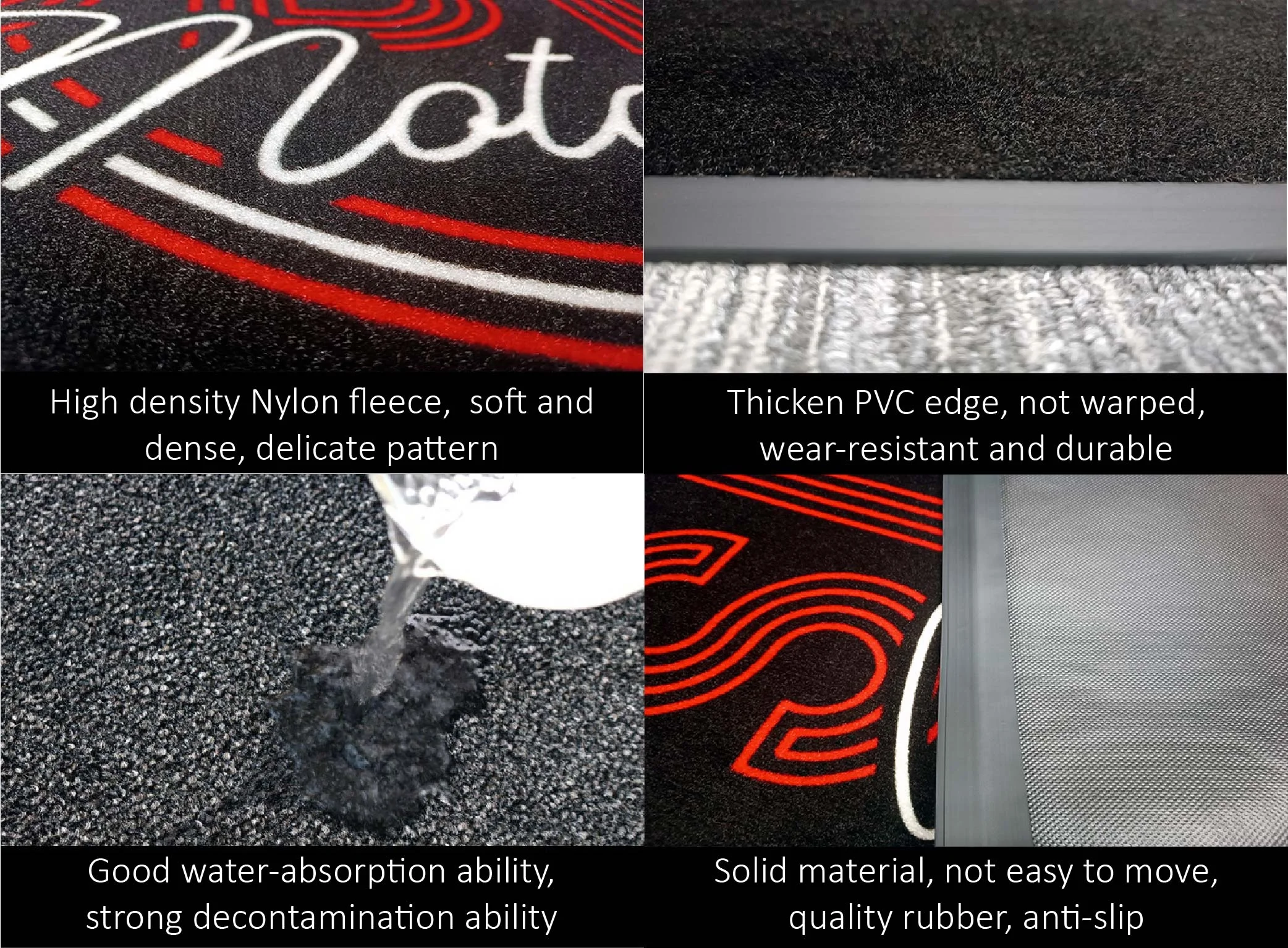 Custom Commercial Logo Washable Anti-Slip Printed Mat With Non Slip ...