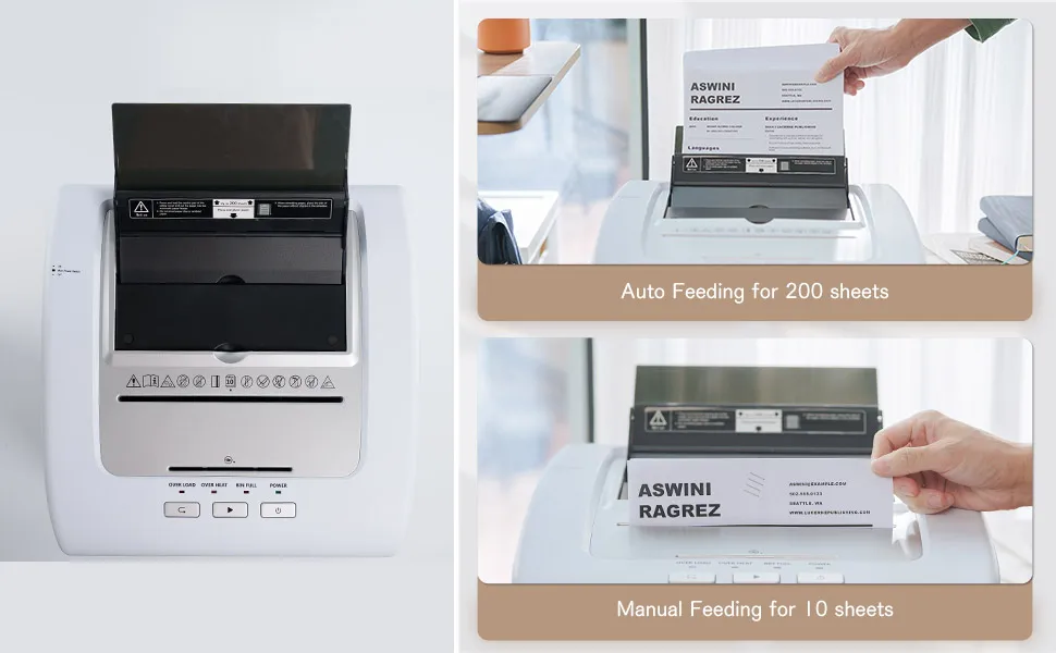 Auto Feed Paper Shredder - P-5 Micro Cut for Home Office