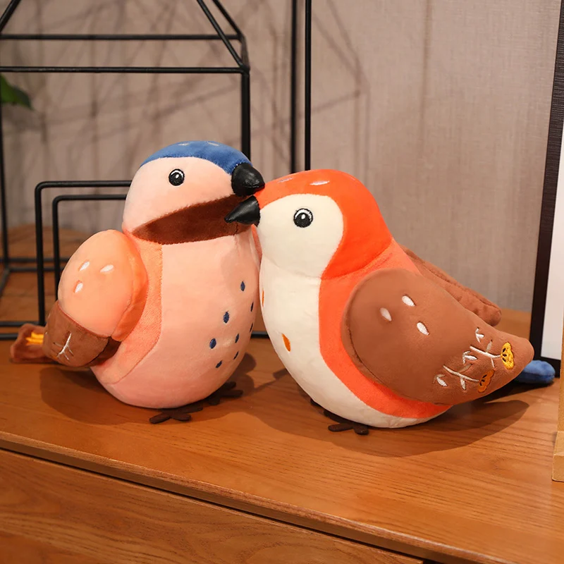 Custom Plush Sparrow Toy Simulation Bird Plush Toy Soft Nursery Toy ...