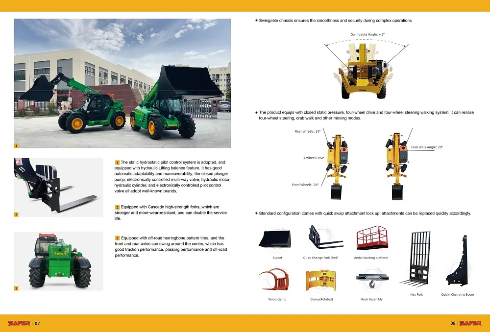 Good Price 3.5t Telescopic Telehandler Forklift 10M 17M Mini Telescopic ...