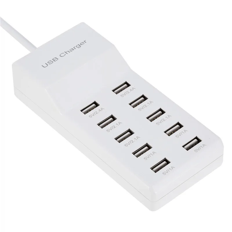 Multi-port Usb Charger 10-port Charger Ac Fast Charge 5v12a Smartphone ...