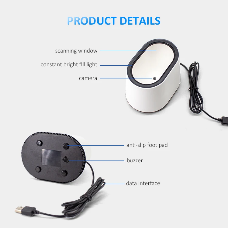 Syc Usb Cable Barcode Scanner Payment Box Usb Interface Desktop Barcode ...