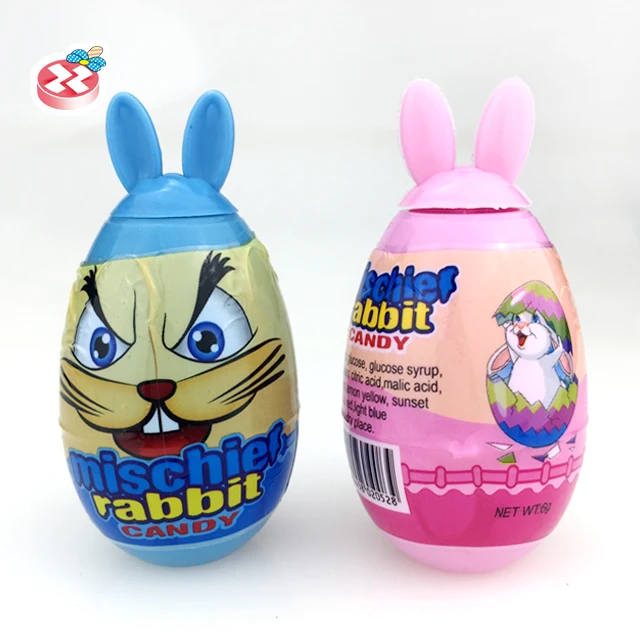 Colorful Plastic Surprise Egg Toy with Small Round Candy