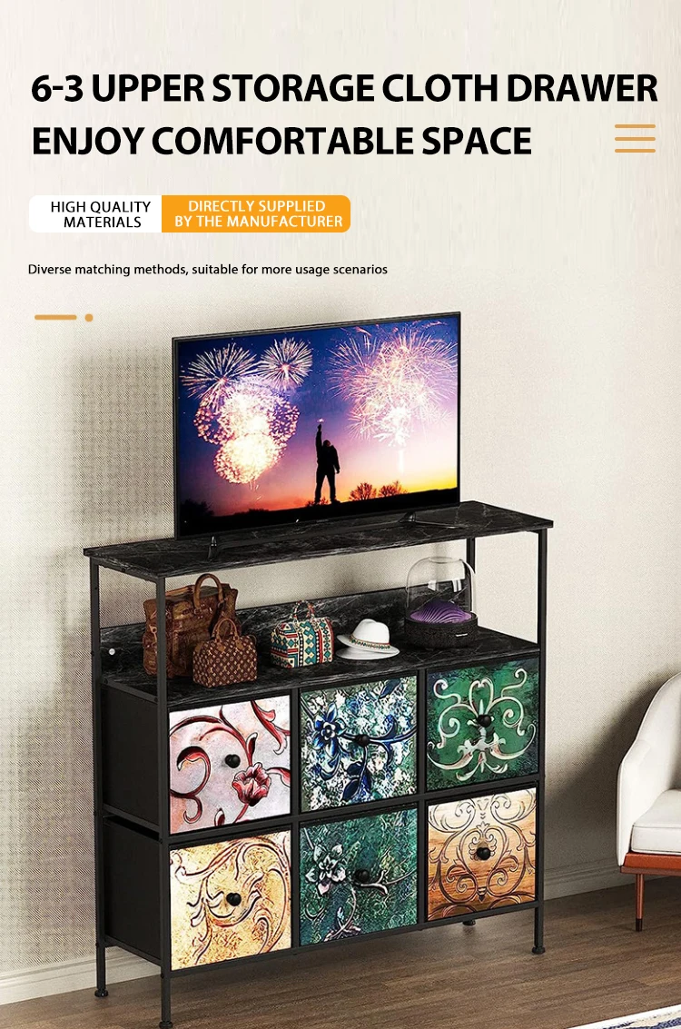 Customizable Patterns Drawers Cabinet Organizers Fabric Storage Cabinet ...