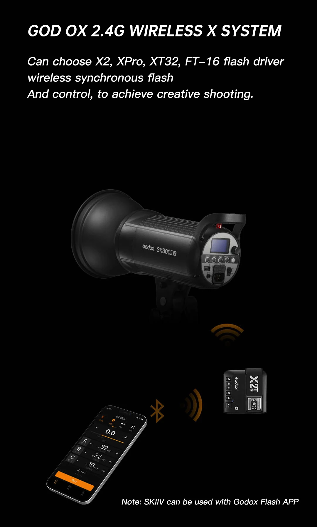 Godox SK400 IIV 400Ws LED Studio Strobe Flash Light with Wireless ...
