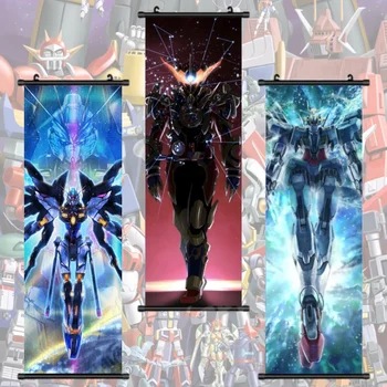 Gundam Hanging Scroll Painting Anime Cartoon Canvas Wall Art Decoration ...