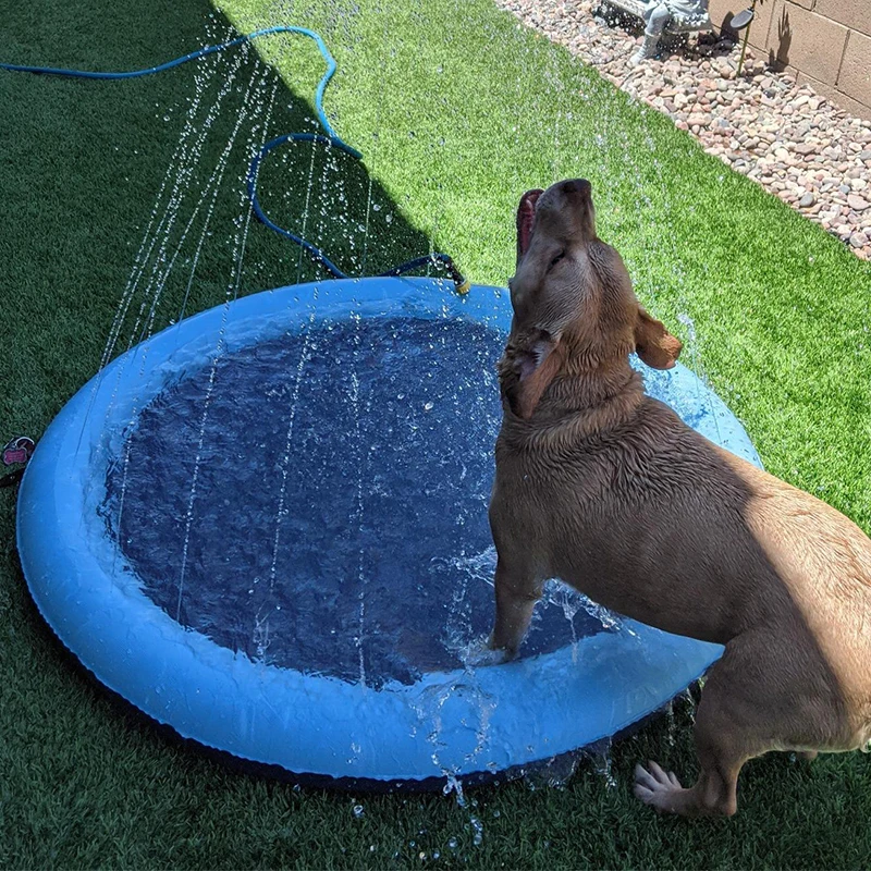 LC Water Splash Sprinkler Pad for Dogs Pet Shower Sprinkler PVC Pet ...