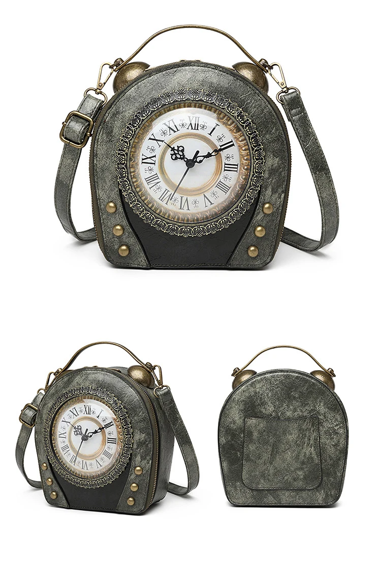 Walkable Luxury Designer Women Unique Clock Purse Handbag Ladies Small ...