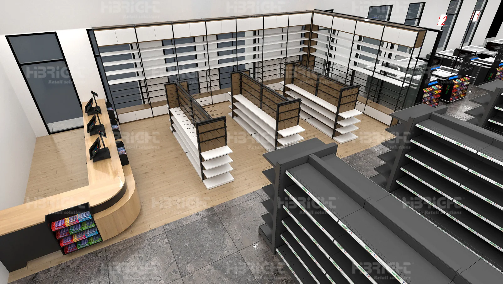 ODM OEM Supermarket Display Racks - Heavy Duty & Customized