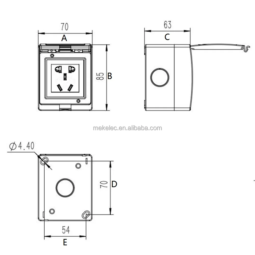 Surface Mounting Enclosure Switch Socket Waterproof Enclosure Ip55 ...