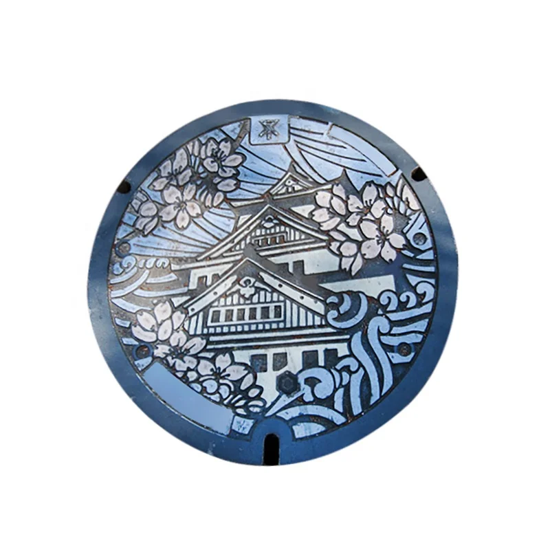Colorful Art Round Cast Iron Waterproof Manhole Cover Decorative ...
