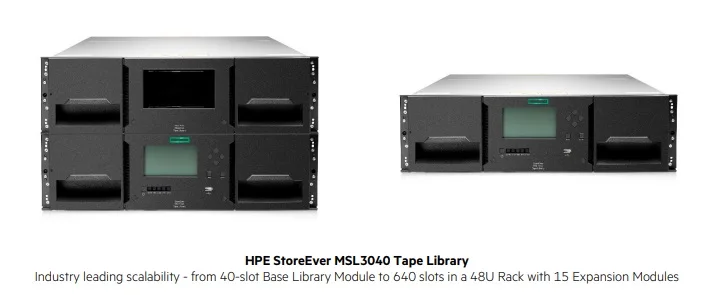 HPE Storeever MSL3040 Tape Library - Scalable Storage