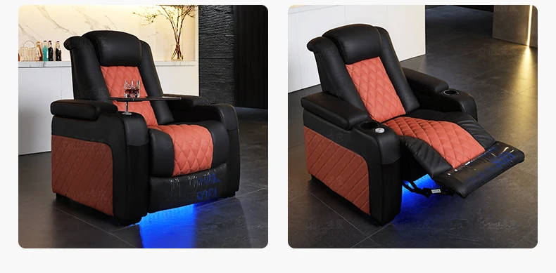 Electric Recliner Theater Furniture - Velvet Cinema Seats