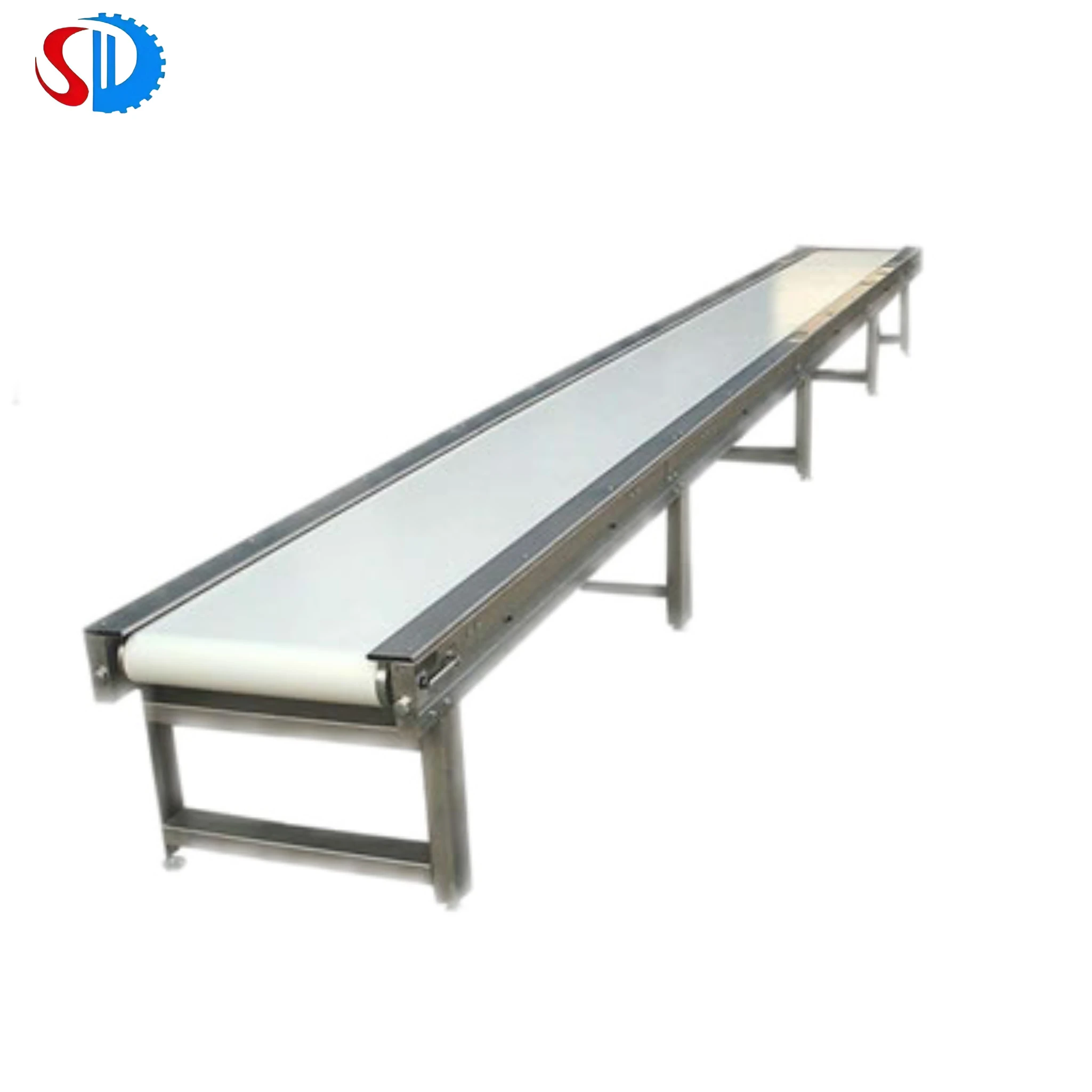 Stainless Steel PVC Belt Conveyor Electric Speed Adjustable Skirt Belt ...